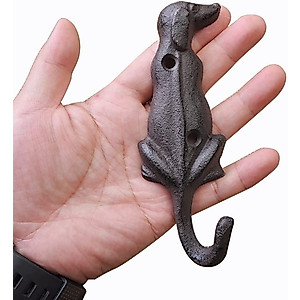 Kassbest Retro Creative Wall Hooks Dog Styling Shape Cast Iron Coat Hooks Coat Hooks Hat Hooks Coat Hooks Wall Mounted Door Hooks Decor Hooks 2 Pack