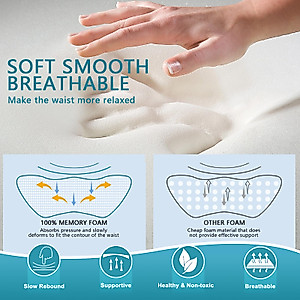 kasney Lumbar Support Pillow for Chair, Comfortable Low Back Pillow for Back Pain Relief Improve Posture, Ergonomic Streamline Neo Cushion for Car Seat, Office Chair, Recliner and Bed (Beige)