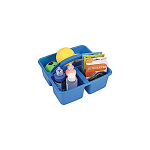 Deflecto Storage Caddy, 9.37” x 5.34” x 9.32”, Blue 6 Count