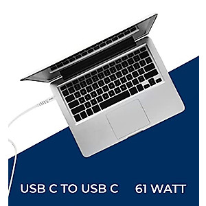 AGOZ 20ft Extra Long USB C to USB C Cable Fast Charger Cord Compatible with MacBook Air, MacBook Pro, iPad Air 5th 4th Gen, iPad Pro 12.9" 6th 5th 4th 3rd Gen, iPad Pro 11"