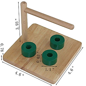 Kghios Montessori Infant Toys Materials for Toddlers 6 Months-1-2 Year Old Babies Infant & Toddler Materials Discs on Horizontal Dowel 4 in 1