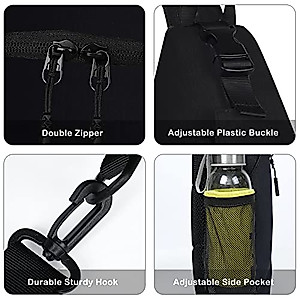 MOSISO Sling Backpack, Crossbody Shoulder Chest Bag Travel Hiking Daypack with Vertical Zipper Pocket&Reflective Strip, Black