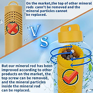 Spa Mineral Sticks Parts Cartridge Sticks for Hot Tub Filter Cartridge, Replacement Spa in-Filter Mineral Sticks Parts with Mineral Particles, Natuer 2 Stick for hot tub Chemicals (4 Pcs, Blue)