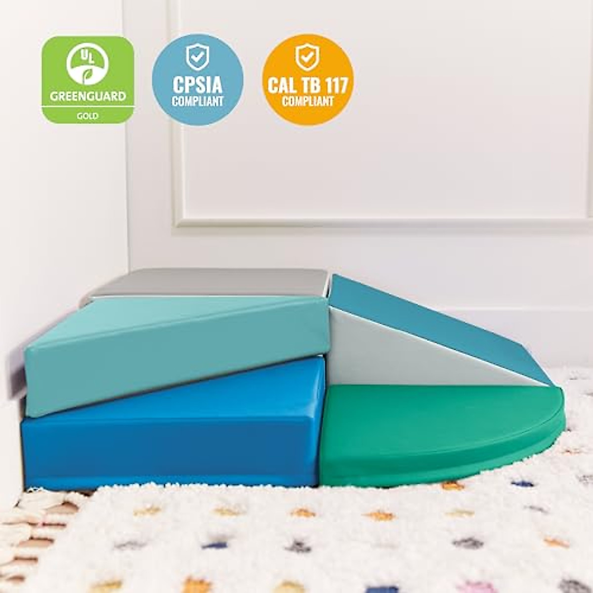 ECR4Kids SoftZone Junior Tiny Twisting Climber, Beginner Playset, Contemporary, 5-Piece