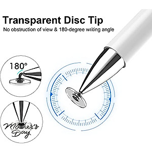 Epic Gadget Stylus Pen - Disc Tip and Magnet Cap Universal Stylist Pens Fine Point Disc Stylus Touch Screen Pens for All Capacitive Touch Screens (Black)