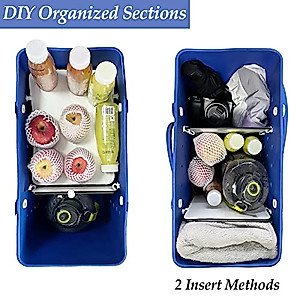 Eslcorri 2Pcs Divider Tray for XL Bogg Bag Beach Bag Accessories Organizer Tray Compatible with BOGG BAG Tray Insert for Rubber Open Beach Tote Hand Bag, Organizing Bogg Bags and Divide Space