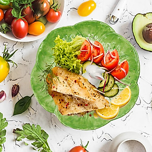 UOIENRT Easter Candy Dish, Cute Cabbage Bunny Shaped Ceramic Bowls, Salad Bowl, Soup Bowl, Rabbit Saucer for Fine Dining, Party, Girls, Easter, White