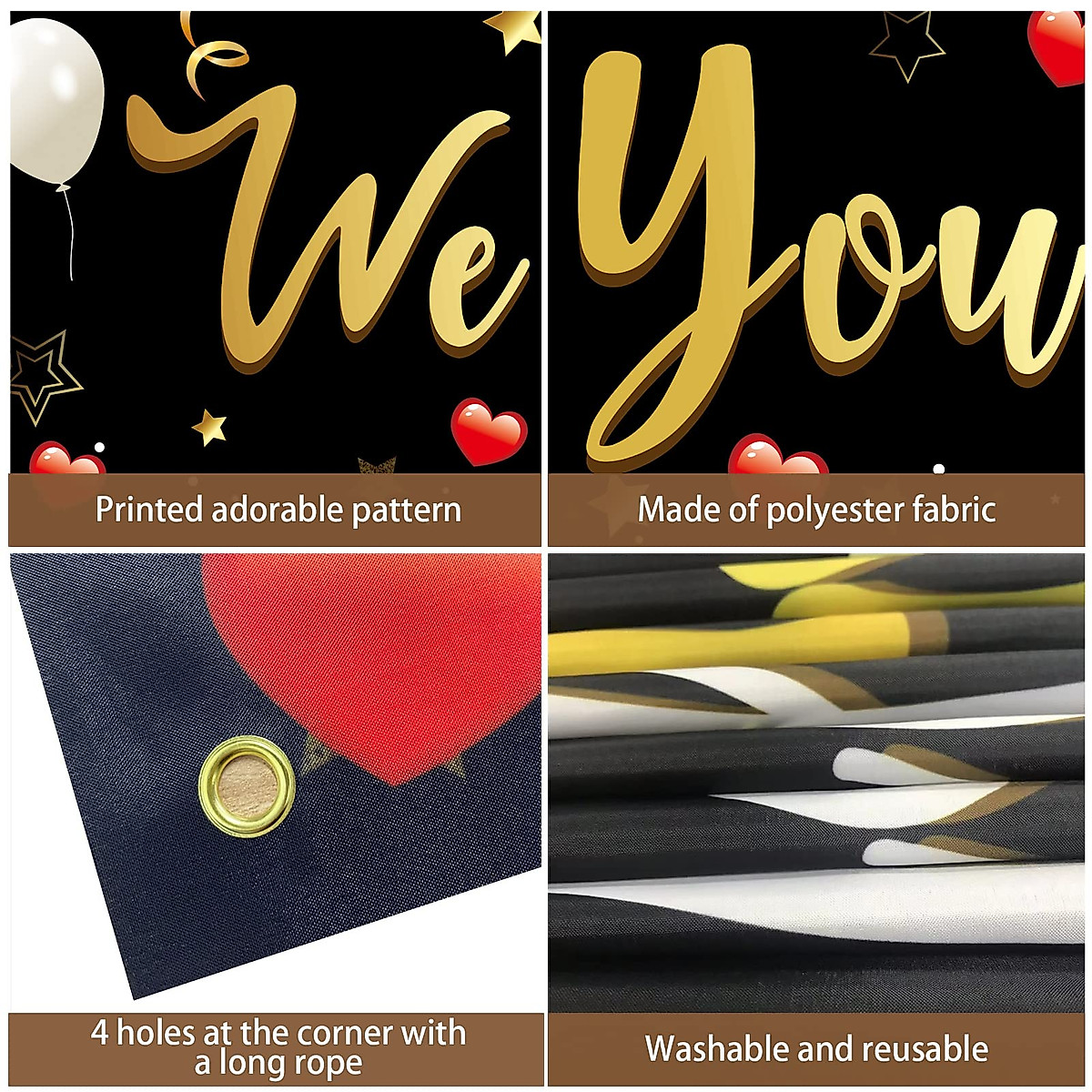 Welcome Home Decorations We Missed You So Much Banner, Black Gold Welcome Back Family Yard Sign Party Supplies, Deployment Returning Military Army Homecoming Party Decor