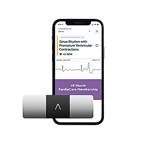 KardiaMobile Six-Lead Personal EKG Device - Record EKGs at Home and Detect Irregular Heartbeats - Includes Access to 6 Months of KardiaCare Heart Health Membership - by AliveCor