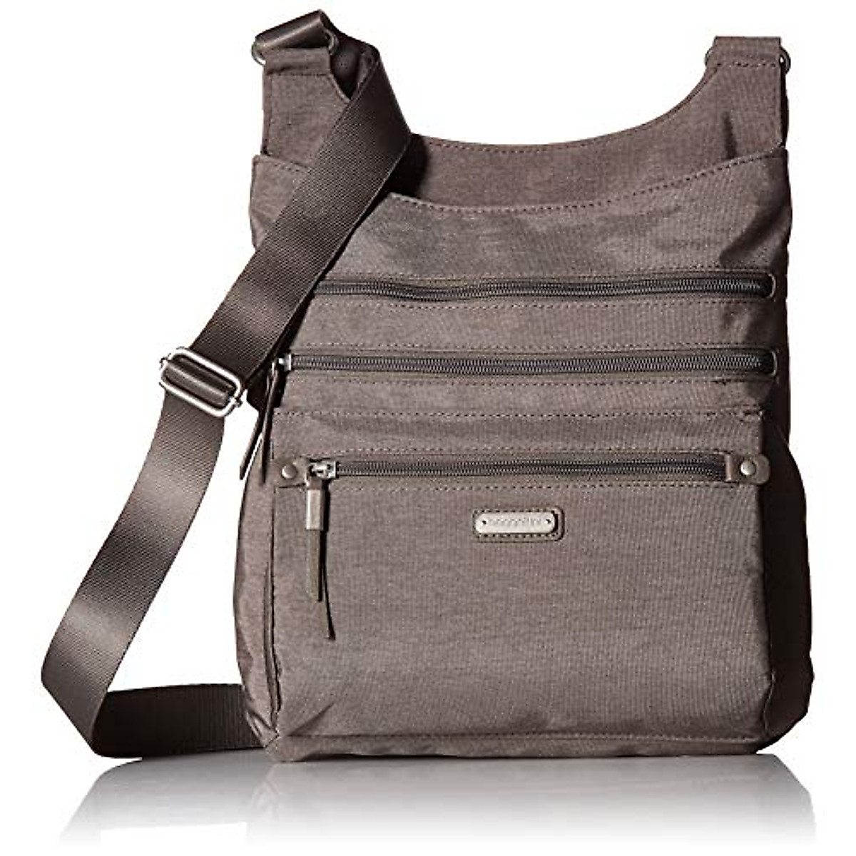 Baggallini womens Around Town Bagg With Rfid Phone Wristlet Handbags, Gray, One Size US