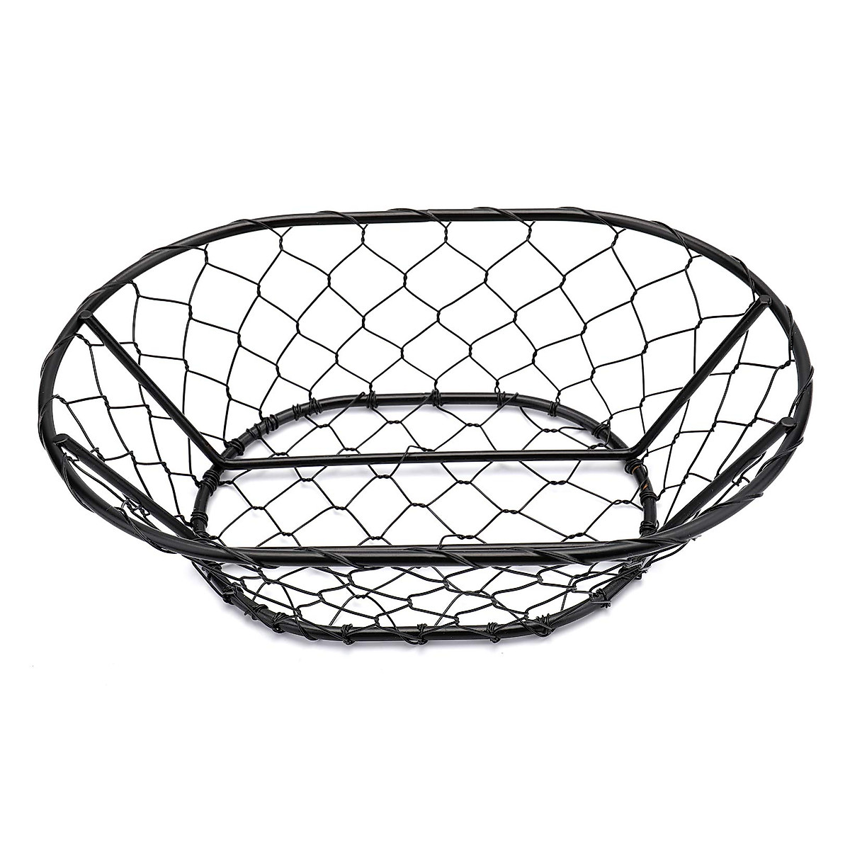 Yesland 2 Pack Rope Metal Oval Bread Basket, 9 1/2 x 6 1/2 x 2 Inches, Bread Proofing Basket for Professional & Home Bakers