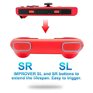 FASTSNAIL 4 Pack Grips Kit Compatible with Nintendo Switch for Joy Con, Wear-Resistant Grip Controller for Joy con & OLED Model with 12 Thumb Grip
