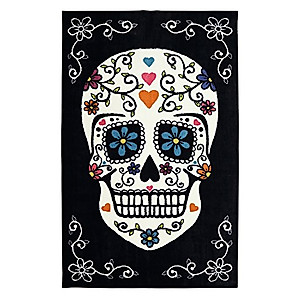 Mohawk Home Playroom Kids ,Sugar Skull Rainbow (5' x 8')
