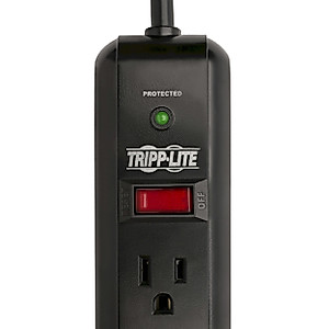Tripp Lite 7 Outlet Surge Protector Power Strip, Extra Long 12ft Cord, Black, & Dollar 25,000 Insurance (TLP712B)
