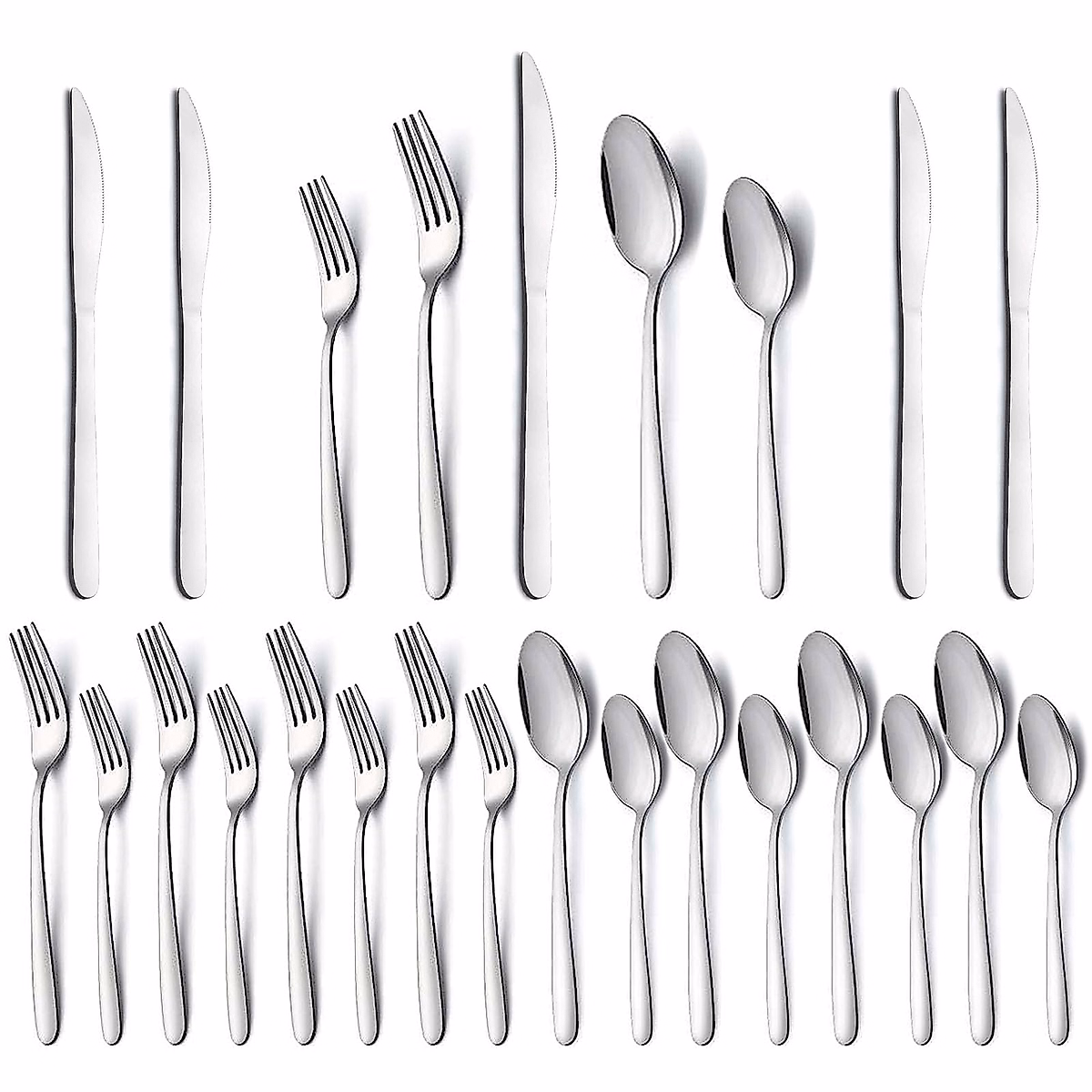 APEO 20 Piece Stainless Steel Silverware Set for 4, Premium Polished Flatware Sets, Forks Spoons and Knives Set, Food-Grade Cutlery Set for Home Kitchen Restaurant Hotel, Dishwasher Safe Utensils Set