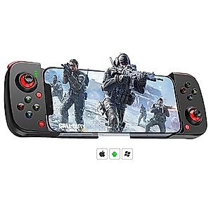 Megadream Mobile Game Controller Gamepad for iPhone iOS Android PC: Works with iPhone 15/14/13/12/11/X, iPad, Samsung Galaxy, TCL, Tablet, Call of Duty, Diablo Immortal - Directly Play (Black)