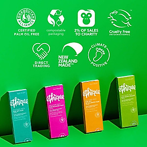 Ethique Discovery Pack for Dry Hair - Shampoo & Conditioner - Plastic-Free, Vegan, Cruelty-Free, Eco-Friendly, 3 Travel Bars, 1.59 oz (Pack of 1)