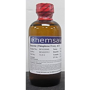 Benzene (Thiophene Free), ACS, 99+%, 100ml