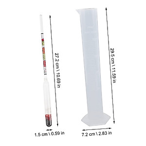 1 Set American Attenuation Meter Beer Hydrometer Alcohol Distilling Moonshine Alcoholmeter Proofing Distilled Spirits Wine Hydrometer Tester Mead Hydrometer Mead Making Kit Glass NAMOARLY