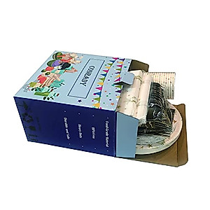 CONRADY 200 PCS Gold Star Disposable Party Dinnerware Set,25pcs Paper Plates, Dessert Plates, Paper Cups,Plastic Cutlery Set(Knives,Forks,Spoons) and 50pcs Napkins for Party Serves 25(Gold)