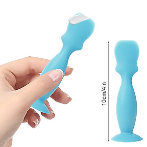 2pcs Flexible Silicone Dog Wrinkle Paste Applicator for Squishface, Silicone Wrinkle Cream Applicator for Dog Easy to Wipe Off Tear Stain Helper of Wrinkle Cream for All Dog Breed (Blue, Rose Red)