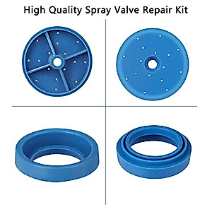 KWODE Pre Rinse Spray Valve Repair Kit for All Commercial Sink Sprayer, Spray Face Bumper and Screw Repair Part Blue