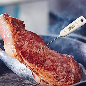 Digital Meat Thermometer Candy Thermometer with Large Display Kitchen Instant Read Cooking Food Thermometer for BBQ Smoker Grilling Oil Deep Fry Meat Thermometer with Long Probe