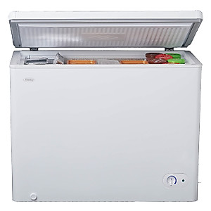 Danby DCF072A3WDB-6 7.2 Cu.Ft. Garage Ready Chest Freezer with Basket and Front-Mount Thermostat, in White