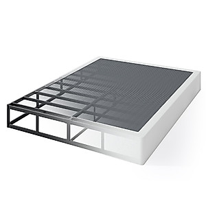 QEROMY 9 Inch High Profile Box Spring, Sturdy Metal Frame Mattress Foundation, Easy Assembly, Quiet & Noise-Free, Queen Size