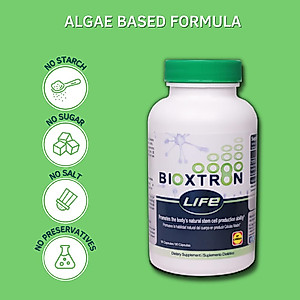 Bioxtron Life AFA Stem Cell Supplement - Regenerate Tissue and Cells - Joint & Muscle Pain - Fatigue - Immune System Support - Natural Formula Blue Green Algae Aphanizomenon Flos-Aquae - 90 Caps
