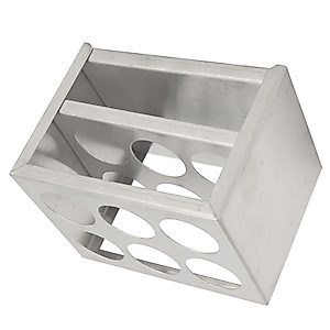 Fockety 6 Holes Test Tube Rack, 3 Tiers Stainless Steel Test Tube Holder for 50ml Test Tubes, Sturdy Structure Lab Test Tube Rack, 30mm/1.18in in Diameter, Centrifuge Tube for Laboratory