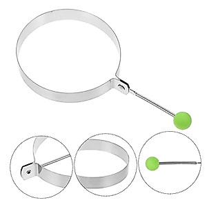 PRETYZOOM 10pcs Omelet DIY Egg Tartlet Egg Frying Egg for Frying Pie Round Cake Cake Baking Pancakes Egg Cooker Ring Multi Non Stick Frying Pans Egg Shaper