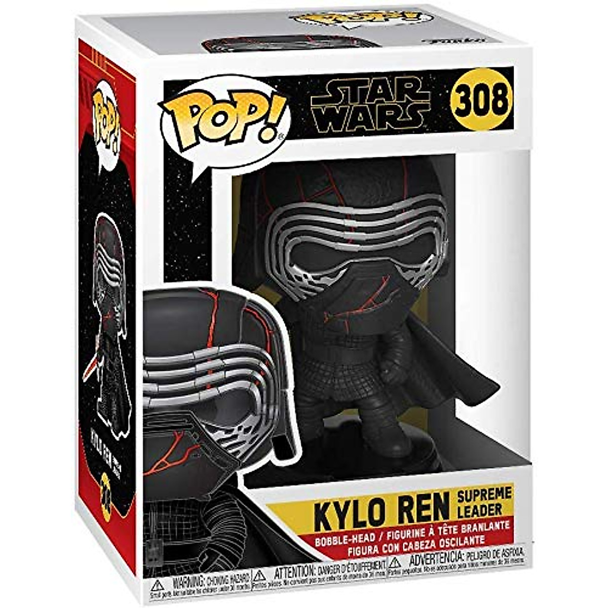 POP Star Wars: The Rise of Skywalker - Supreme Leader Kylo Ren Funko Vinyl Figure (Bundled with Compatible Box Protector Case), Multicolor, 3.75 inches