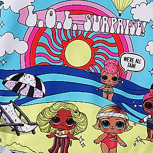 L.O.L. Surprise! Kids Girls One Piece Swimsuit Swimwear Cover Up Set Cartoon Printed Bikini Bathing Suit 9-10 Years