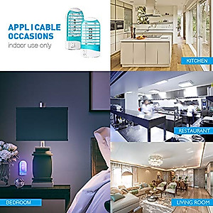 Bug Zapper Plug in Mosquito Killer Trap Zapper, Electric Gnat Fly Trap Zapper for House Indoor Bug Killer Light Eliminates Flying Pests for Home 4 Pack