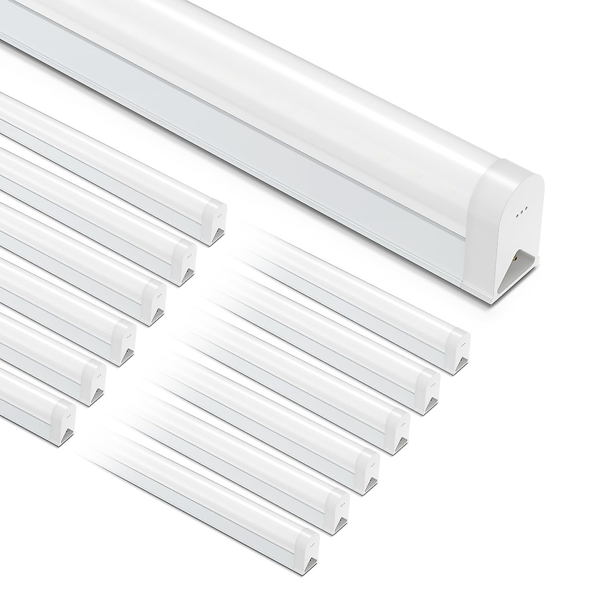 SHINESTAR 32-Pack Linkable T5 LED Shop Light 4FT, 6500K Super Bright, Shop Lights for Garage, Corded Electric with ON/Off Switch, Plug and Play