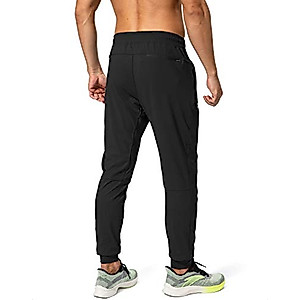 G Gradual Men's Sweatpants with Zipper Pockets Athletic Pants Traning Track Pants Joggers for Men Soccer, Running, Workout(Black,M)