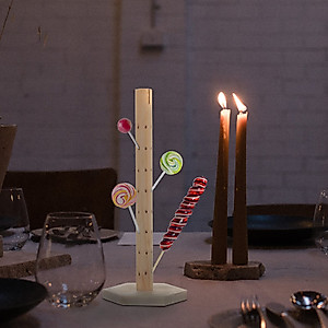 DOITOOL Wood Cake Pop Stand 48 Hole Cake Pop Holder Wooden Lollipop Holder Candy Table Display, Decorative Dessert Stand Lollipop Display Rack Cake Holder for Wedding Baby Showers Birthday Party