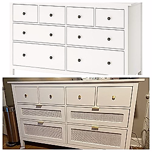 24" Width Natural Real Rattan Wicker Cane Webbing, Rattan Woven Roll Wardrobe Shoe Square Mesh Material for Cabinet & Door (24"X180")