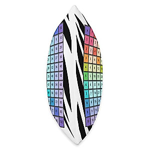 Maths Costume For Kids & Maths Teacher Educational Zebra Print Maths Costume Idea Kids & Multiplication Square Throw Pillow, 16x16, Multicolor