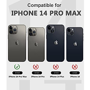Dewfoam Design for iPhone 14 Pro Max Waterproof Case, Shockproof Dustproof Case with Screen Protector, Full Body Protective Phone Case for iPhone 14 Pro Max 6.7''(Black)