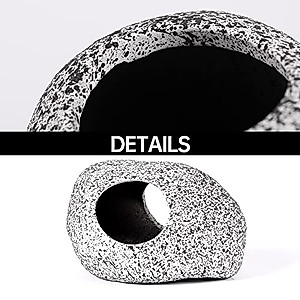 3 Pieces Rock Aquarium Decorations, Stackable Cave Aquarium Decor, Betta Fish Tank Accessories Hideout Hidden Stones Ornaments, Fish Rock House Hideaway Tunnel Fish Cave for Aquarium Shrimp Cichlid