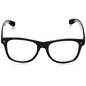 MODA CLEAR LENS 80's Style Vintage Style Black Frame Sunglasses