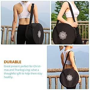 Gatuida Yoga Wheel Bag Yoga Storage Sling Sports Yoga Wheel Storage Sling Sports Accessory Training Handbag Round Design Yoga Bag Yoga Equipment Holder Yoga Studio Accessory Training Bag