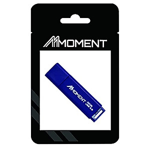 Mmoment MU37 32GB Single Pack USB 3.0 Flash Drive, Thumb Drive for Data Storage, Memory Stick with Read Speed up to 90MB/s, Jump Drive with Protection Cap, Modern Matte Blue (32GB)