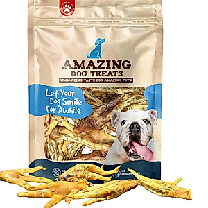 Amazing Dog Treats - Chicken Feet Dog Treats (25 Count) - All Natural Single Ingredient Chicken Feet for Dogs - Premium Quality Chicken Feet Dog Chews - Healthy Dog Treats