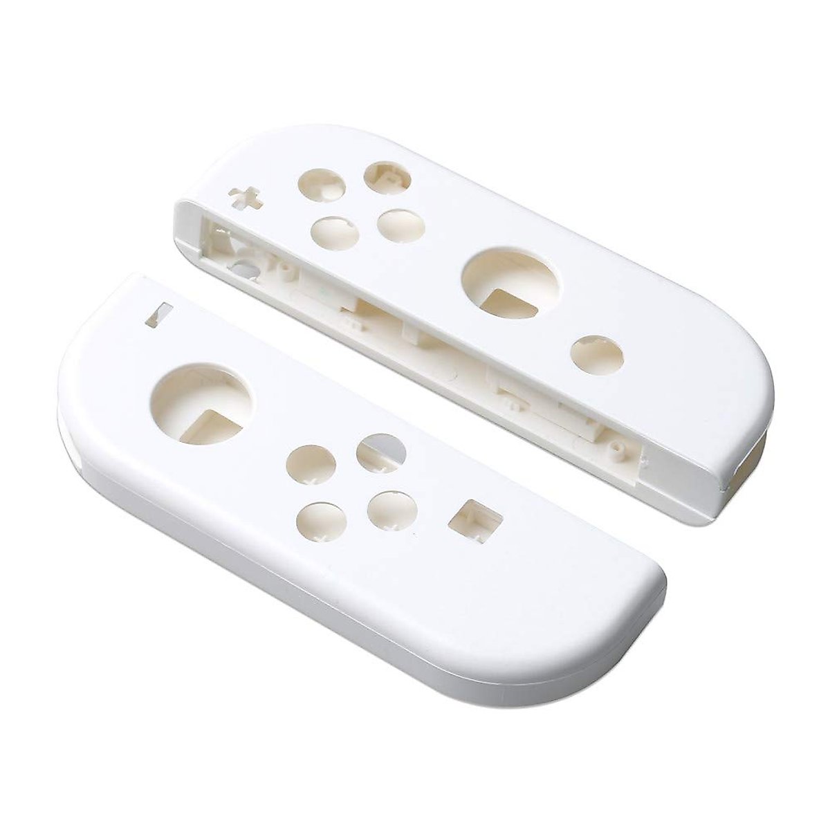 Faceplate Housing Shell Case Cover + Middle Battery Frame Plate Bracket Replacement for Nintend Switch Joycon Controller (White)