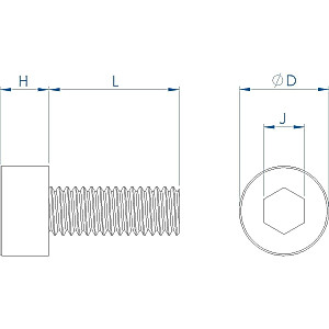 M4 x 25MM Socket Head Cap Screws,304 Stainless Steel, Quantity 50