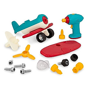 Battat – Classic Construction Toy – Pretend Play Toys – Toddler Plane Playset – Dexterity Building Toy – 3 Years + – Take-Apart Airplane