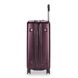 Briggs & Riley Sympatico Hardside Medium Spinner Luggage, Plum, 27-Inch Checked